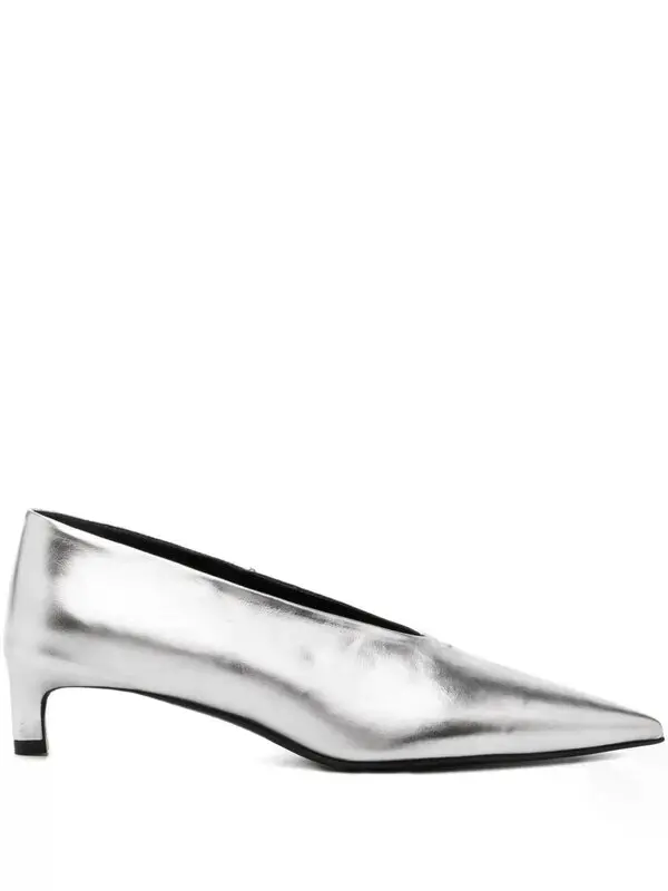 JIL SANDER 40mm Leather Pumps - Grey