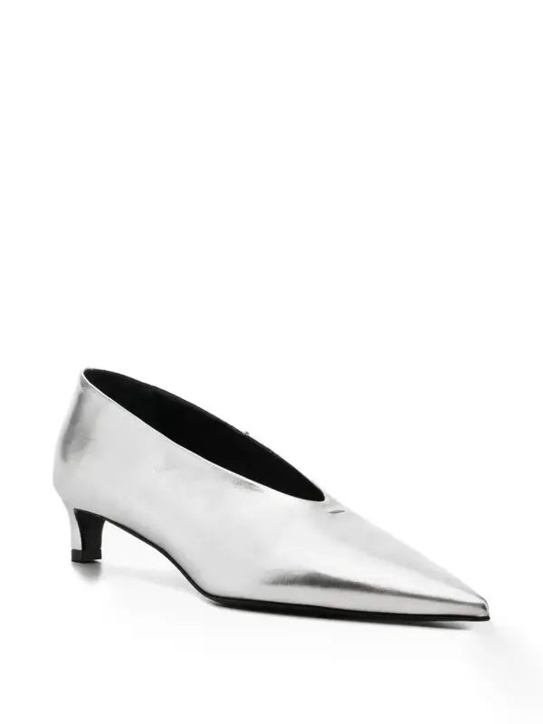 JIL SANDER 40mm Leather Pumps - Grey