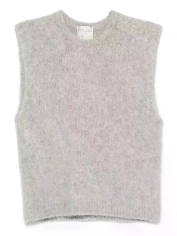 FORTE_FORTE Sleeveless Knit Tank Top - Grey