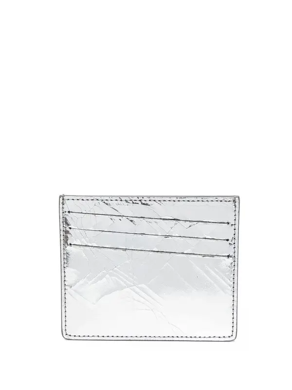 MAISON MARGIELA Broken Mirror Leather Card Holder - Silver