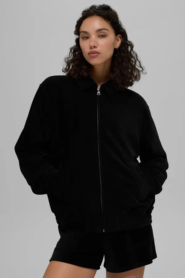 Alo Yoga Micro Corduroy On Duty Jacket - Black