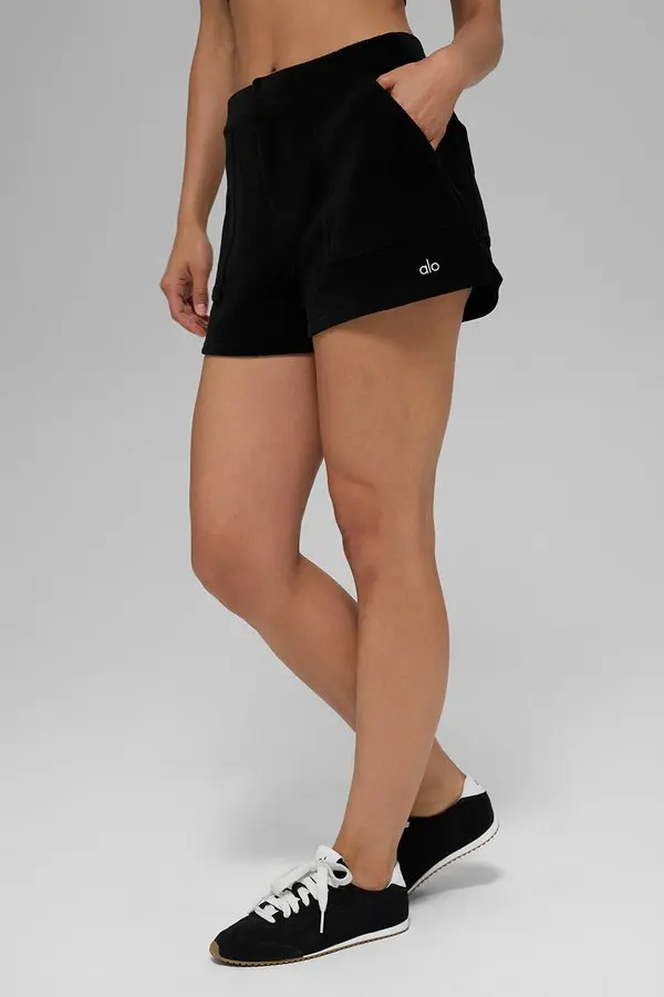Alo Yoga Micro Corduroy On Duty Short - Black