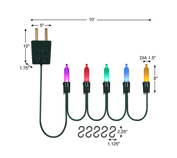 MR. CHRISTMAS Oversized Multi-color Light Stran D