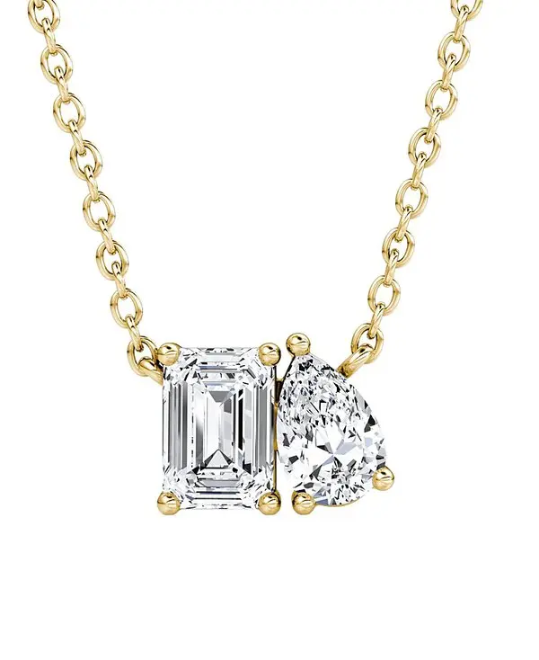 VRAI Toi Et Moi Necklace With Lab Grown Diamonds - Gold