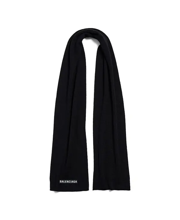 Balenciaga Patch Scarf - Black