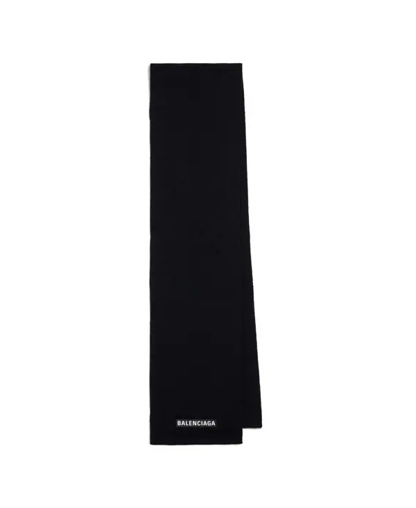 Balenciaga Patch Scarf - Black