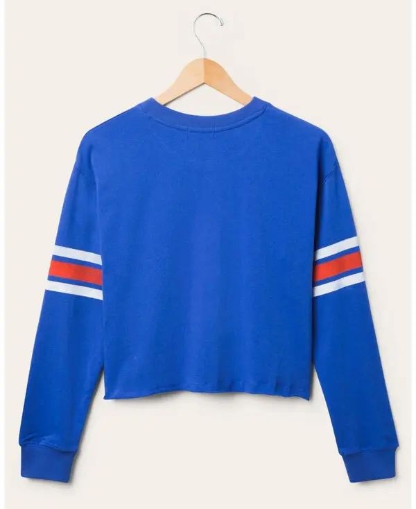 Junk Food Clothing Nfl Denver Broncos Retro Crop Fleece - Liberty