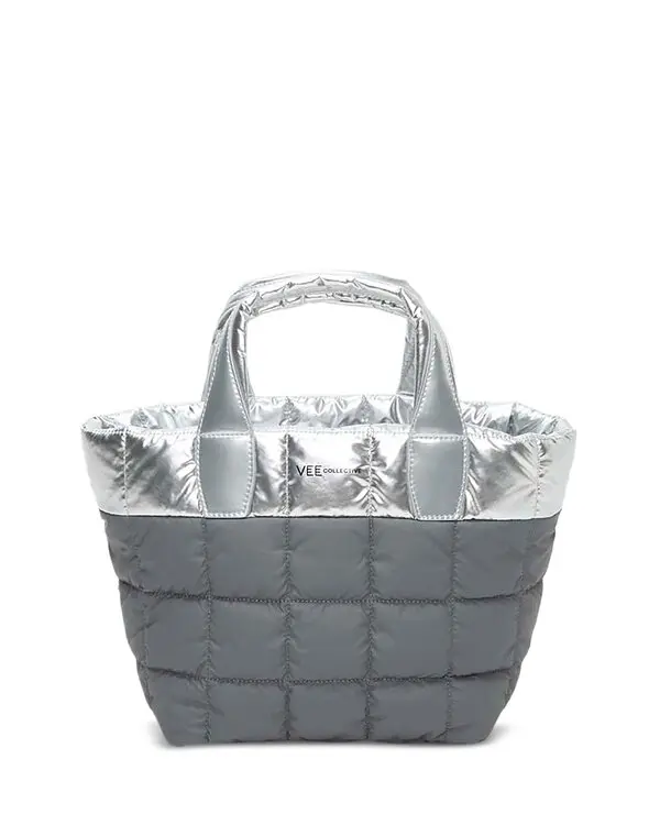 VEE COLLECTIVE Poter Tote Small - Silver/grey