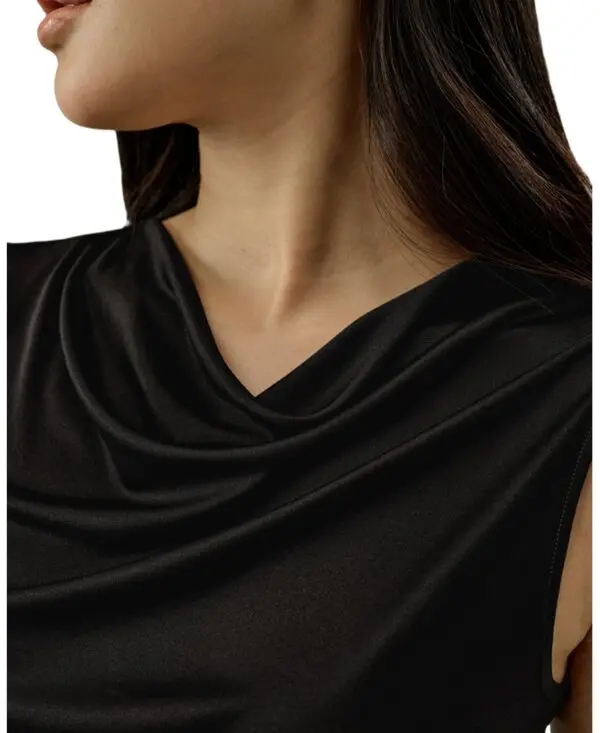Lilysilk Silk Jersey Cowl-neck Sleeveless Top