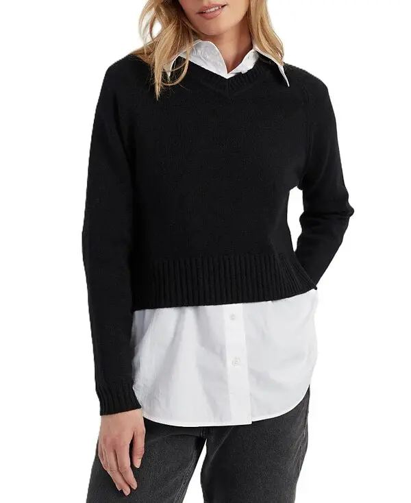 Chinti & Parker Cashmere V-neck Sweater - Black