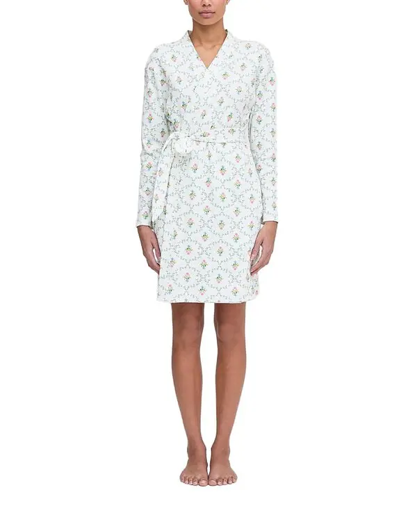 Hill House Home Womens' The Ivory Robe - Pastel Trellis