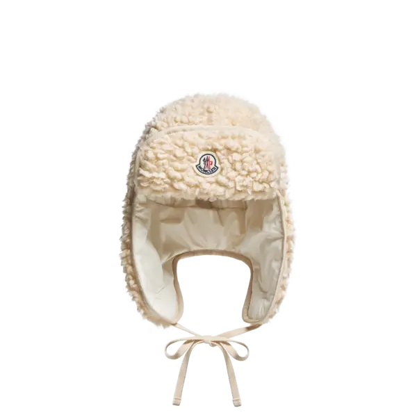 Moncler Reversible Teddy Trapper Hat - White