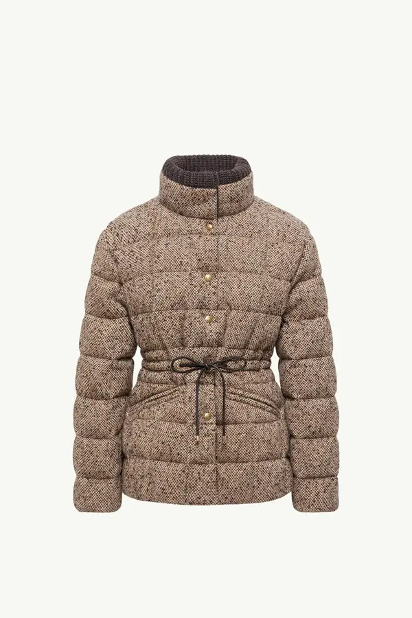 Moncler Antigony Wool-blend Short Down Jacket