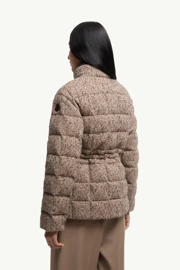 Moncler Antigony Wool-blend Short Down Jacket