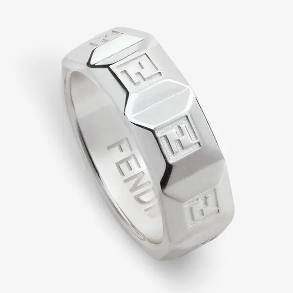Fendi 925 Sterling Wide Band Ring