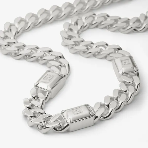 Fendi 925 Sterling Chain Link Necklace