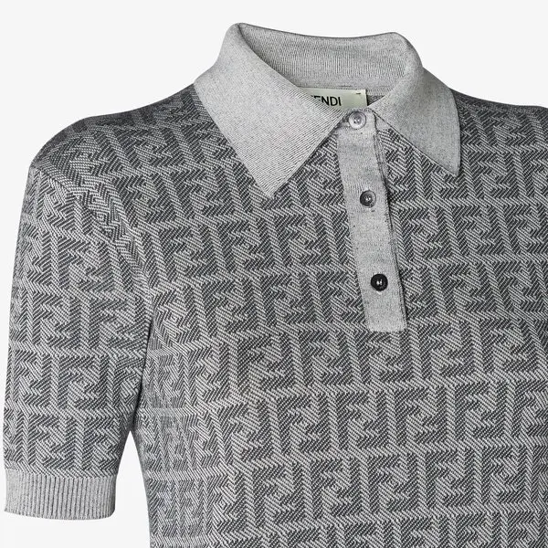 Fendi Short-sleeved Jacquard Polo Shirt