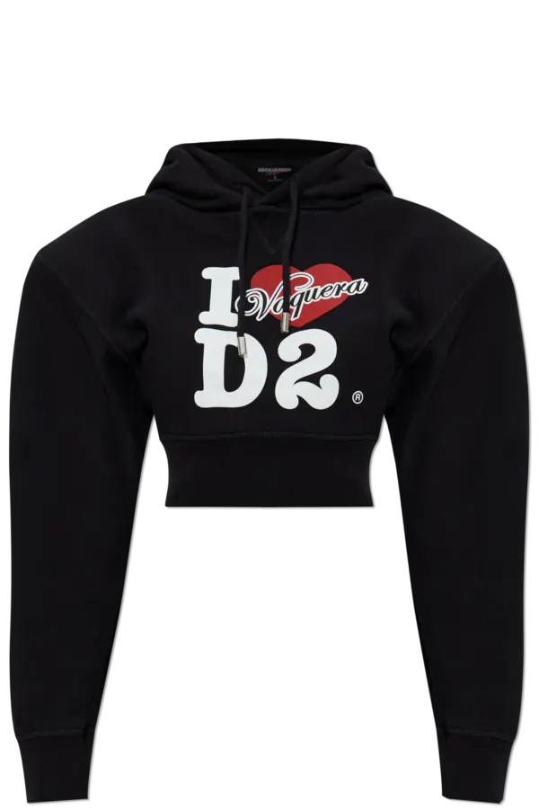 Dsquared2 X Vaquera Cropped Hoodie - Black