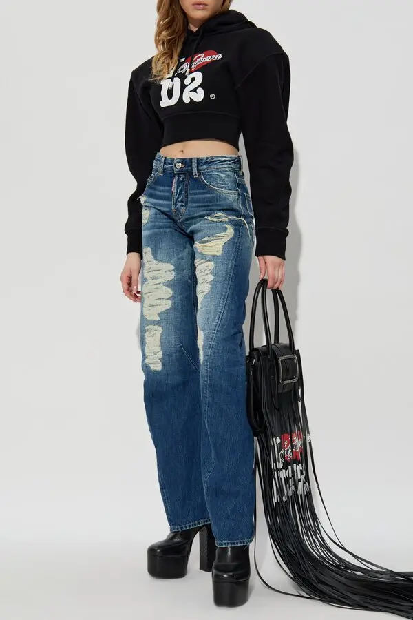 Dsquared2 X Vaquera Cropped Hoodie