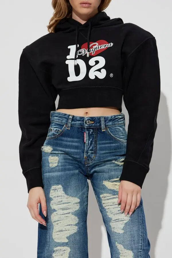 Dsquared2 X Vaquera Cropped Hoodie