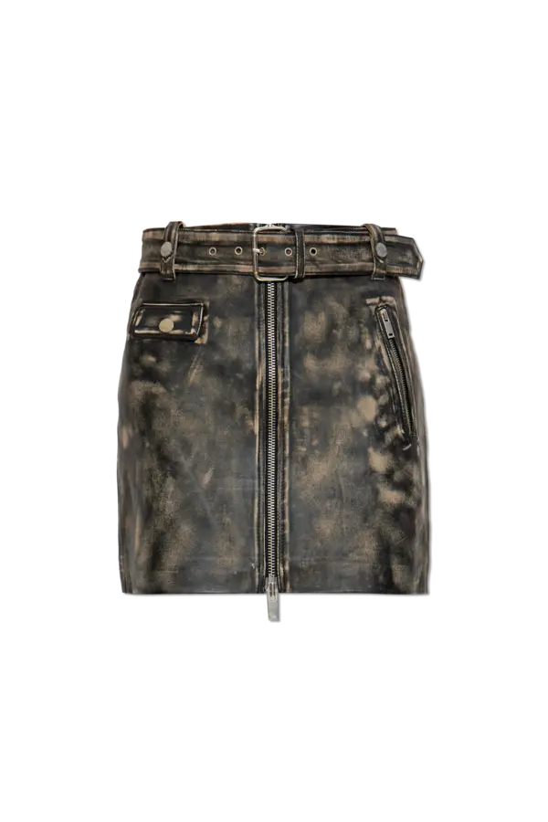 GESTUZ Gzrylee Leather Mini Skirt