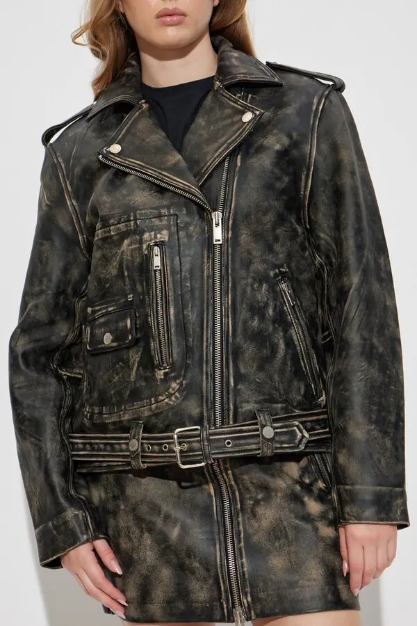 GESTUZ Gzrylee Leather Biker Jacket