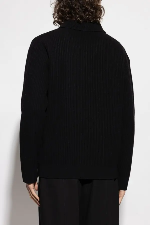 Maison Kitsuné Ribbed Sweater With Logo