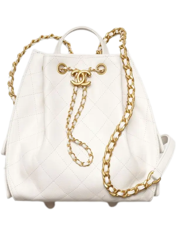 Chanel 25 Medium Backpack - White