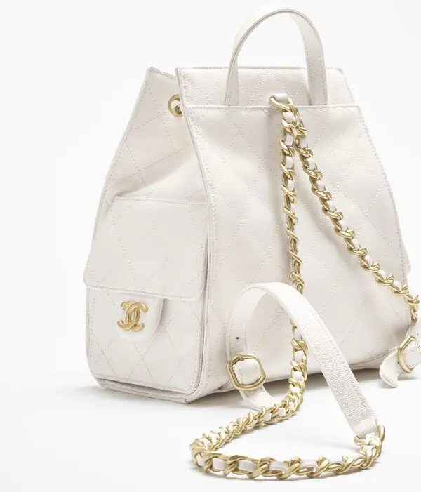 Chanel 25 Medium Backpack - White