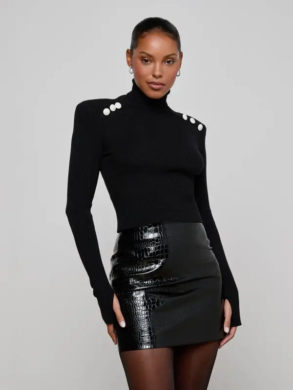 L'Agence Colette Cropped Turtleneck