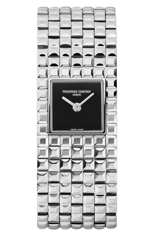 FREDERIQUE CONSTANT Classics Manchette Onyx Bracelet Watch - Silverone
