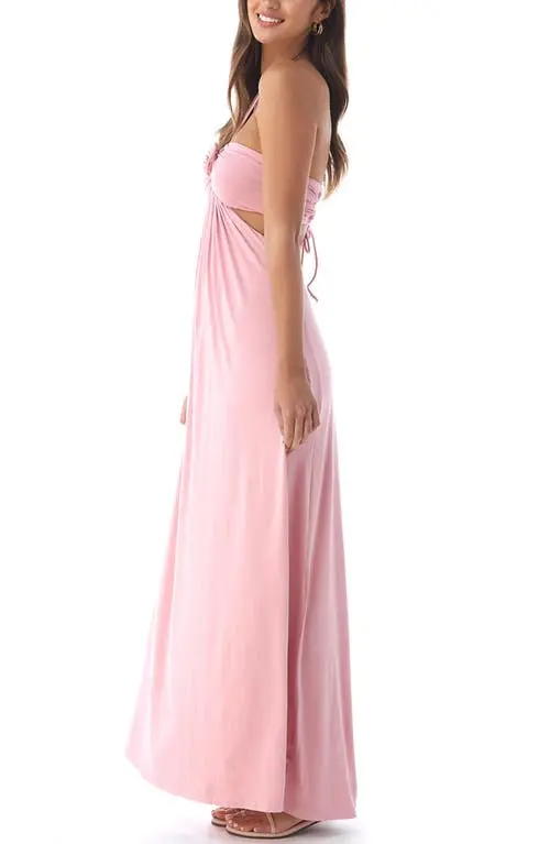 SKY Rosette Halter Maxi Dress