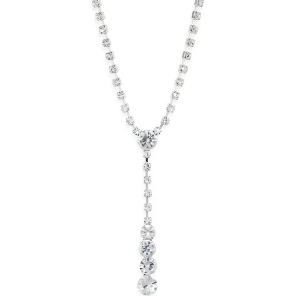 Bp. Sparkle Y-necklace - Rhodium