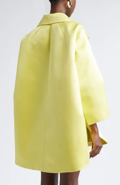 Givenchy Belted Duchesse Satin Cocoon Wrap Coat