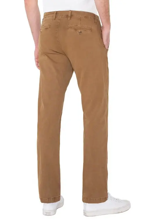 LIVERPOOL Straight Leg Stretch Twill Chinos - Chestnut