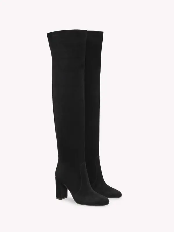 GIANVITO ROSSI Glen Cuissard Over-the-knee Boots - Black Suede