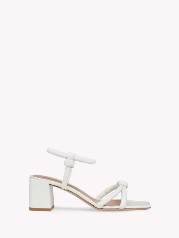 GIANVITO ROSSI Juno 55 Squared-toe Sandals - White - Nappa