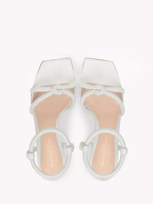 GIANVITO ROSSI Juno 55 Squared-toe Sandals - White - Nappa