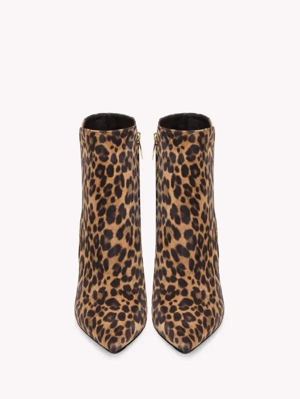 GIANVITO ROSSI Levy 85 Ankle Boots - Leopard Print - Suede