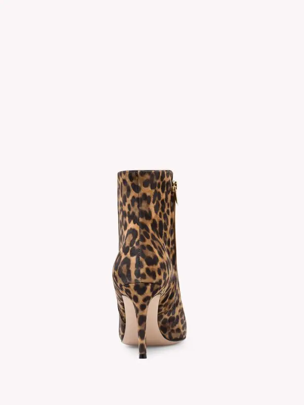 GIANVITO ROSSI Levy 85 Ankle Boots - Leopard Print - Suede
