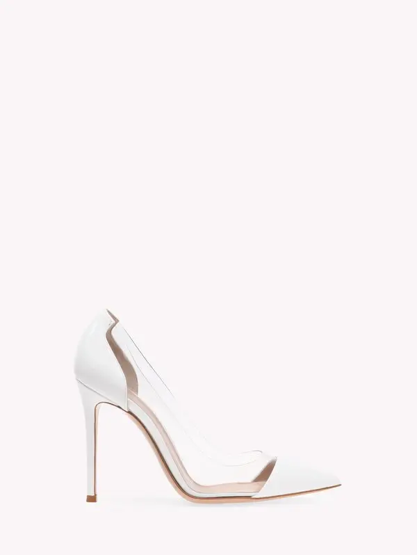 GIANVITO ROSSI Plexi Pumps - White - Patent