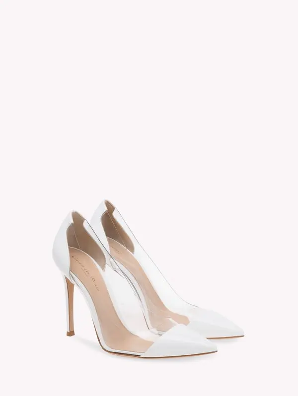 GIANVITO ROSSI Plexi Pumps - White - Patent