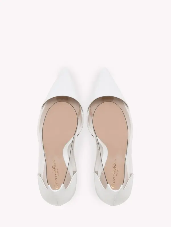 GIANVITO ROSSI Plexi Pumps - White - Patent