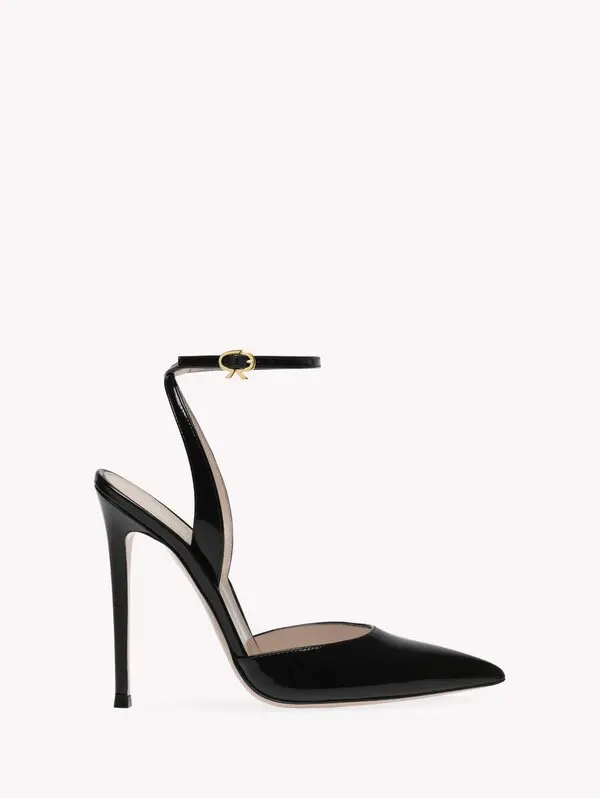 GIANVITO ROSSI Cara Pointed-toe D'orsay Heel - Black -  Patent Calf