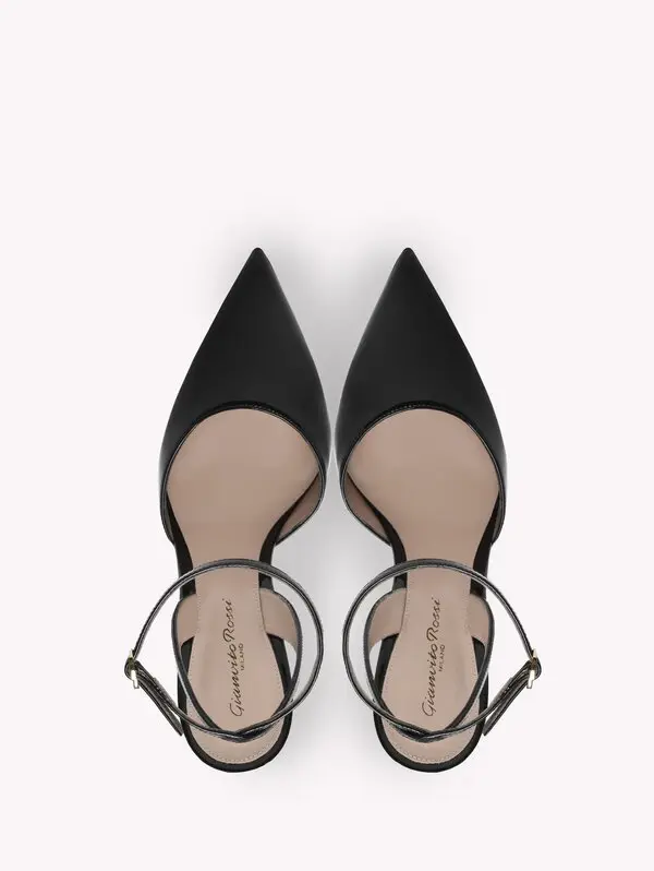 GIANVITO ROSSI Cara Pointed-toe D'orsay Heel - Black -  Patent Calf