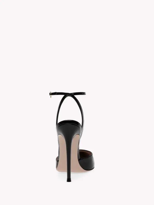 GIANVITO ROSSI Cara Pointed-toe D'orsay Heel - Black -  Patent Calf