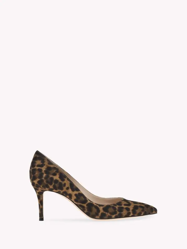 GIANVITO ROSSI 70 Suede Pumps - Leopard Print - Suede