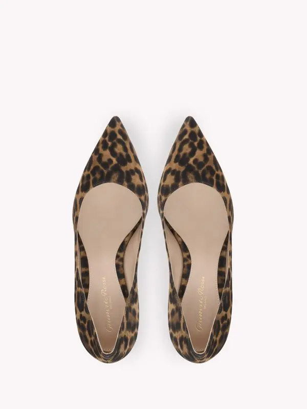 GIANVITO ROSSI 70 Suede Pumps - Leopard Print - Suede