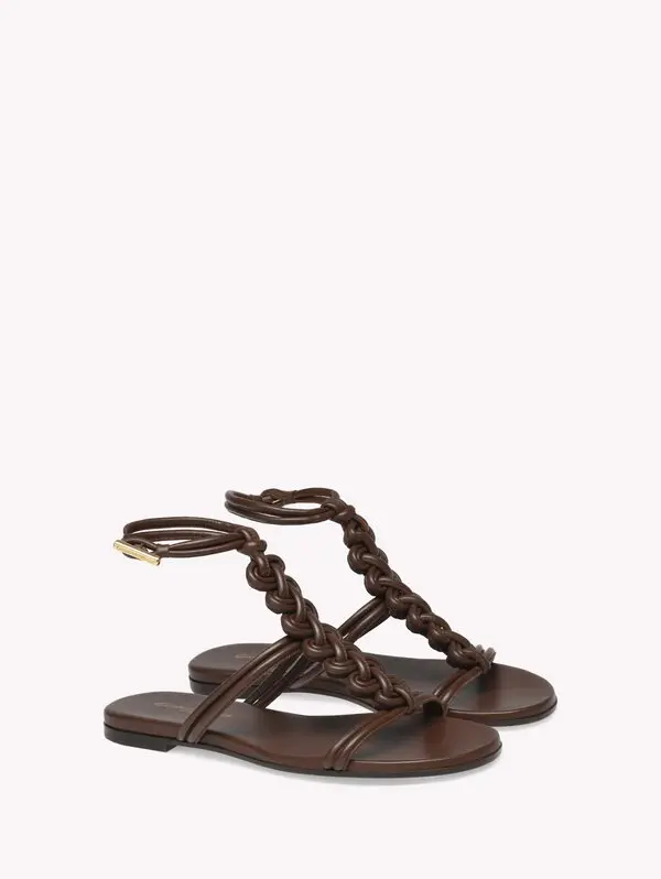 GIANVITO ROSSI Capua Gladiator Sandals - Brown - Nappa