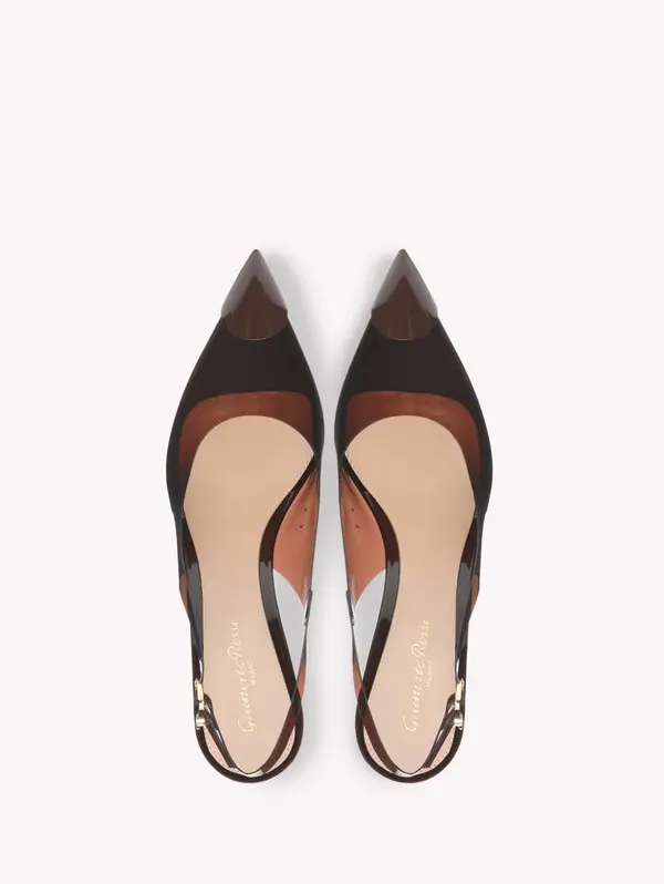 GIANVITO ROSSI Diana 85 Slingback Heels - Brown - Tpu